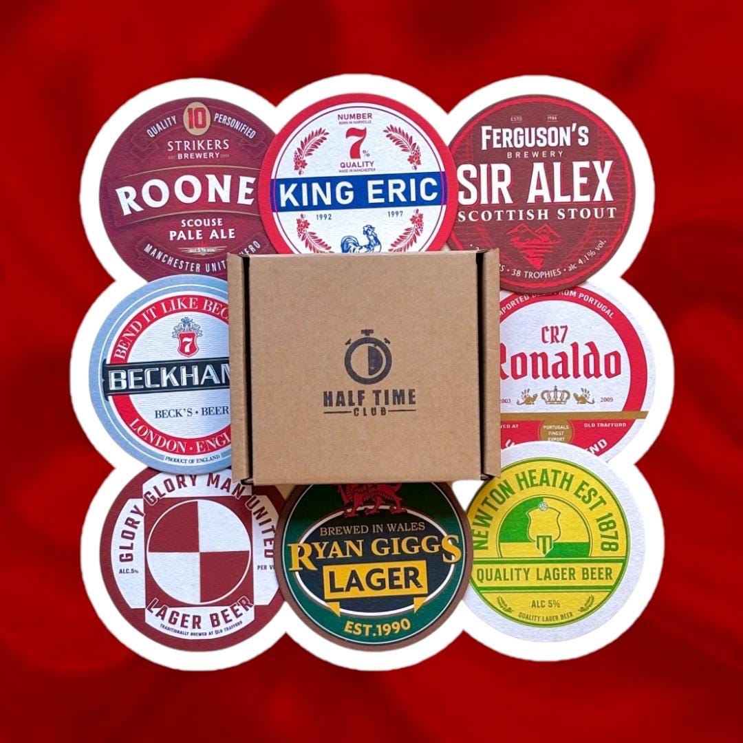 Manchester United Beer Mats – Coasters Gift Set for Man U Fans | 1st ...
