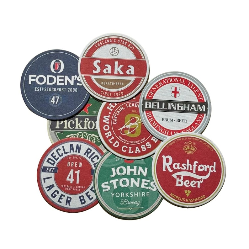 England Football Beer Mat Coasters Perfect Gift or Present for Any ...