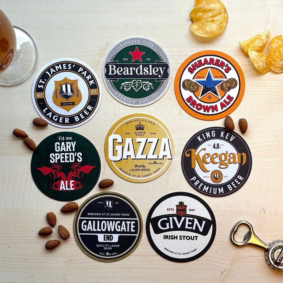 Newcastle Football Beer Mat Coasters the Perfect Gift or Present for ...