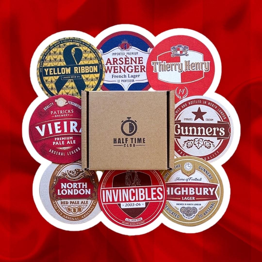 Arsenal Football Beer Mats – Coasters Gift Set for Arsenal Fans | 1st ...