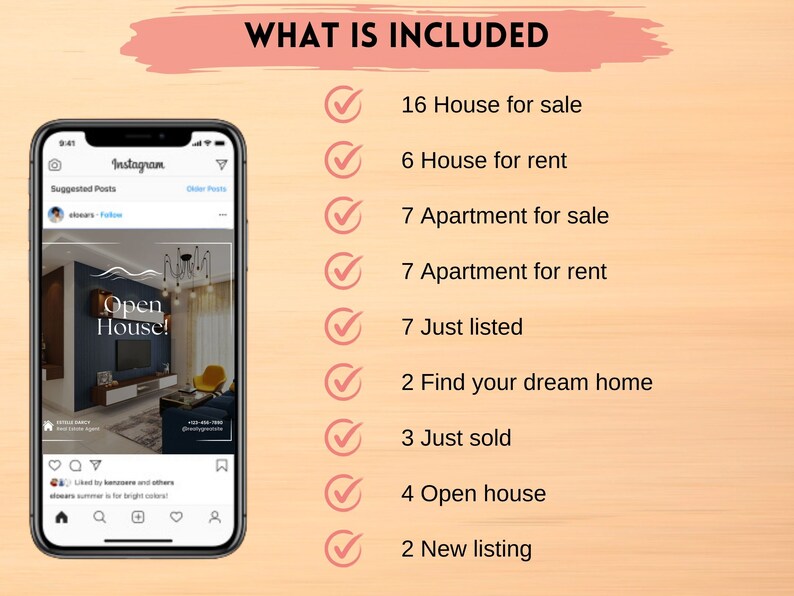 50 Listing Updates Instagram Posts | Real Estate Social Media Templates ...