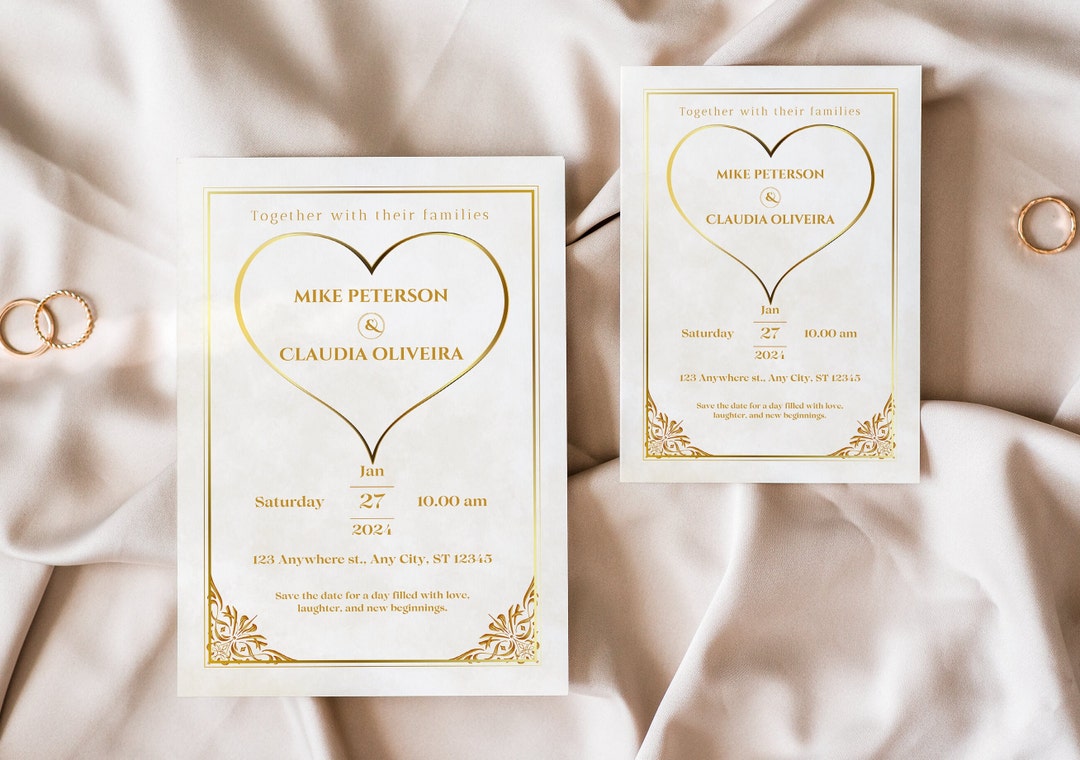 Elegant Customizable Wedding Invitation Wedding Invitation - Etsy