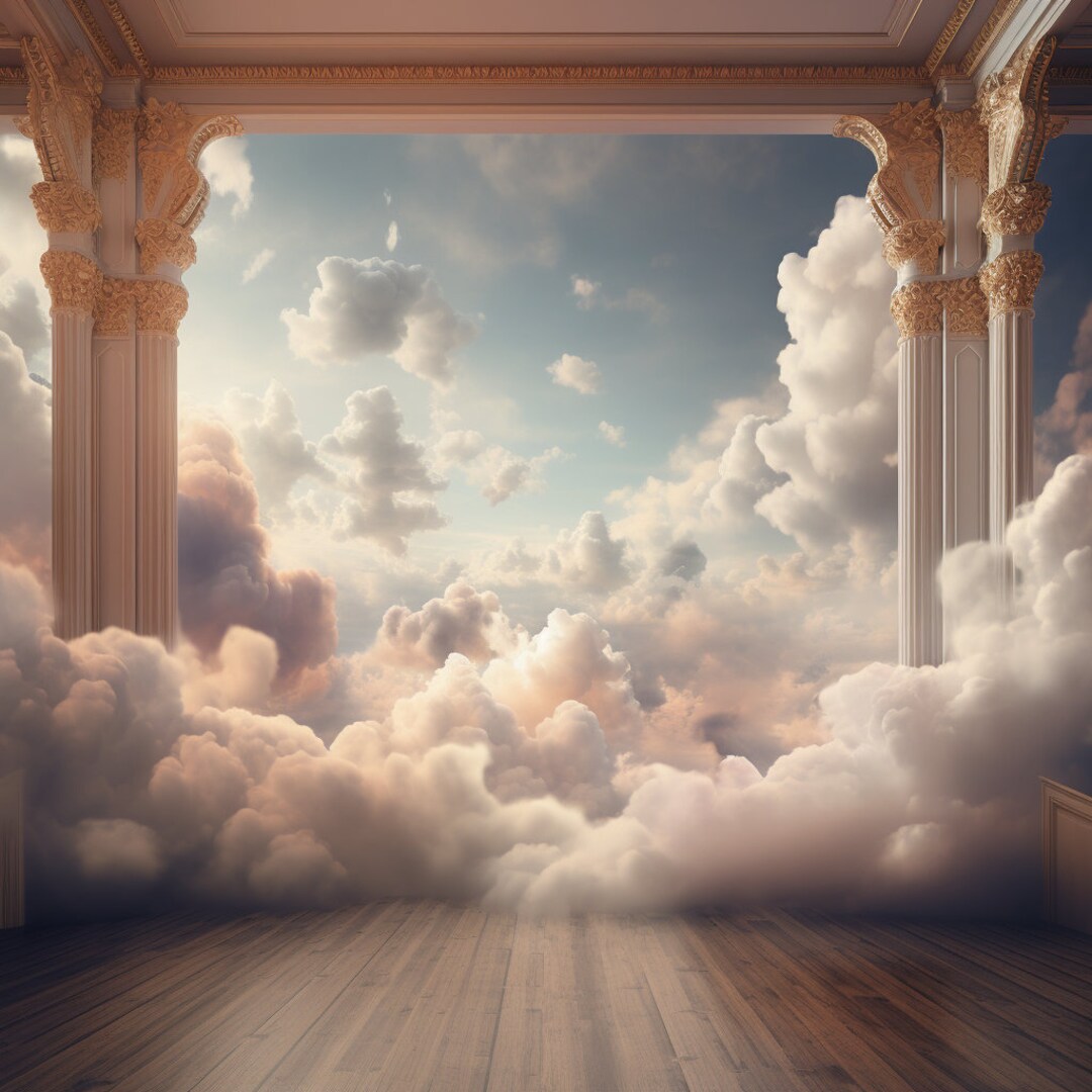63x Cloud Themed Backdrop. Gothic, Temple, Heaven. - Etsy