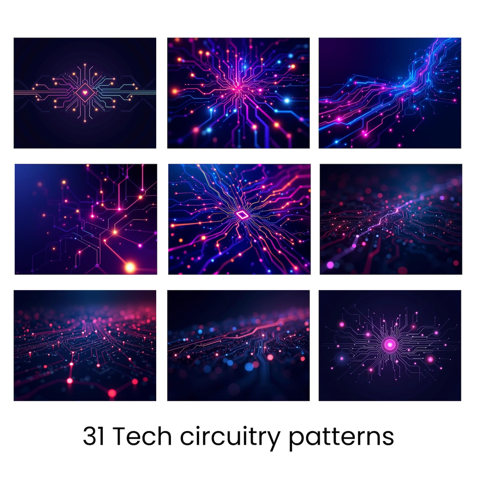 Tech Circuitry Patterns Wall Art Printable 300dpi Digital Download ...