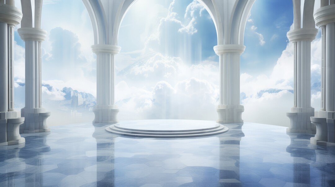 63x Cloud Themed Backdrop. Gothic, Temple, Heaven. - Etsy