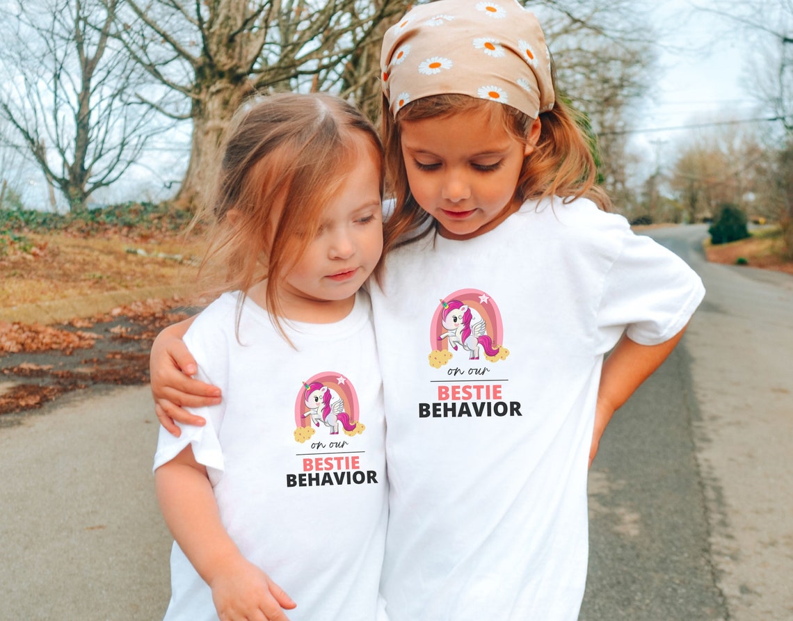 Bestie Behavior Unicorn Girls Shirt Mommy And Daughter Mommy And Me