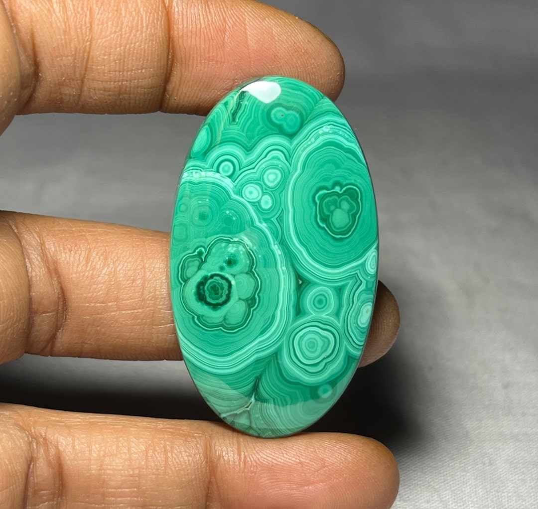 72 Cts Natural Malachite Gemstone Malachite Cabochon for Pendent Loose ...