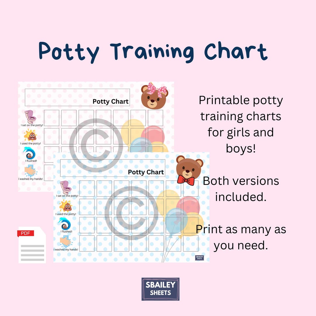 Potty Training Tool Toilet Training Tool Potty Award Chart Potty ...