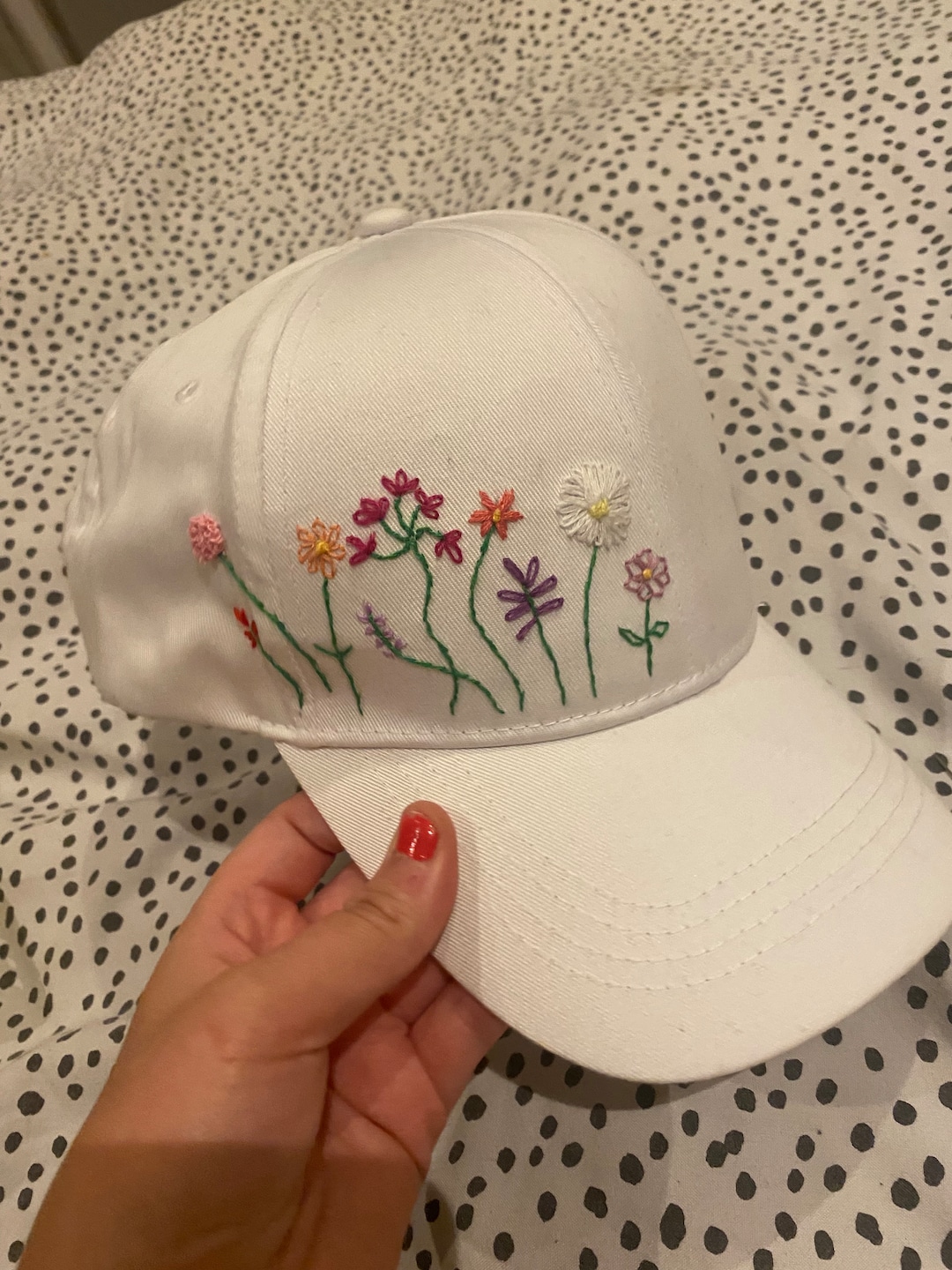 Hand Embroidered Cap - Etsy