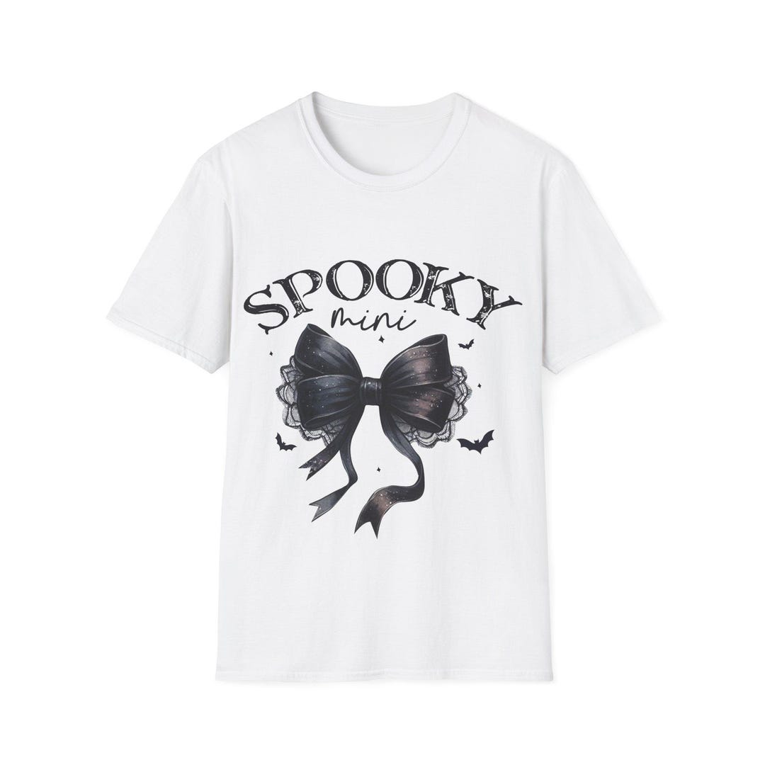 Gothic Black Lacy Bow Spooky Mimi Halloween Soft Style T-shirt, Unisex ...