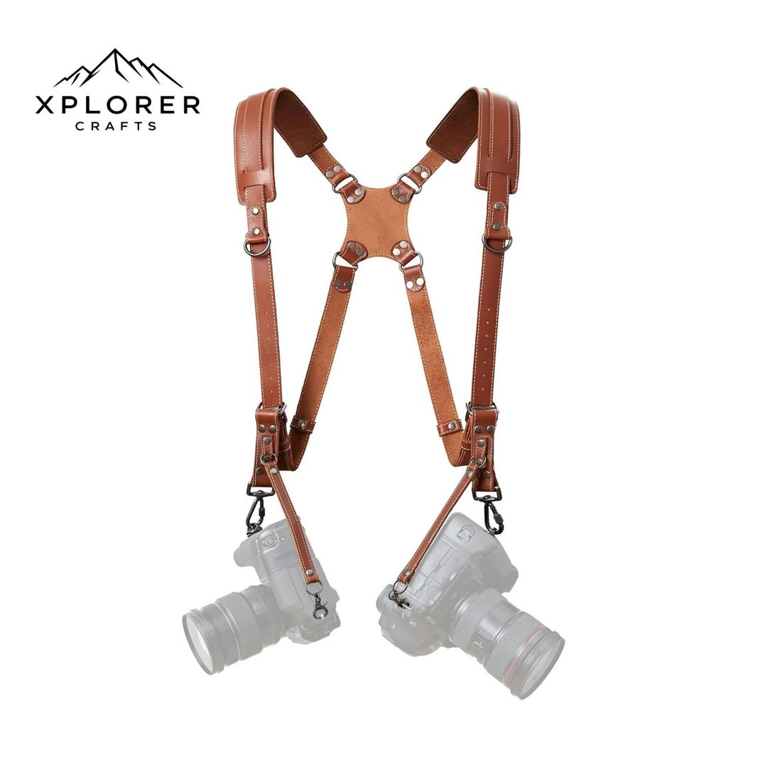 Leather Camera Harness for Dual Camera's, Wedding & Event Photography ...