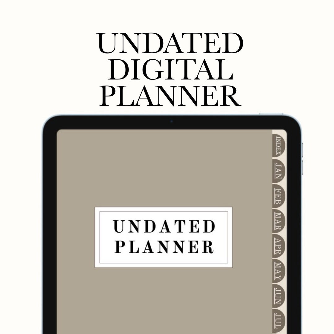 Neutral Themed Aesthetic Undated Digital Planner Beige Cute Aesthetic ...