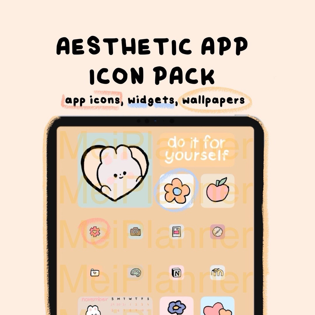 App Icons Aesthetic Pastel, Wallpapers, Widgets, Cute, Kawaii, Colorful ...