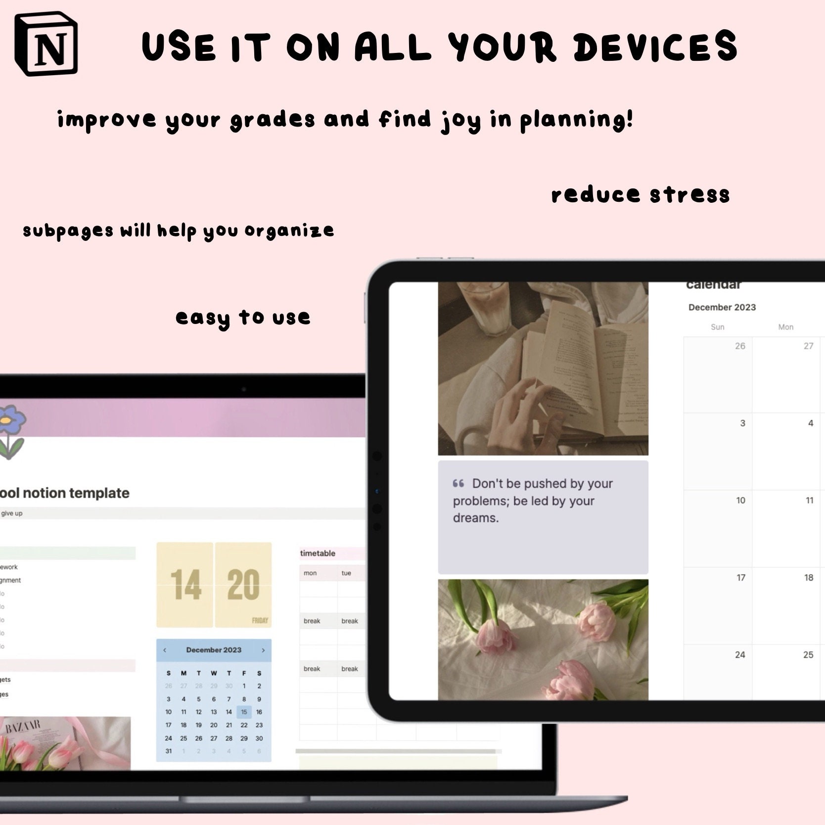Notion Template for Students All in One for School Uni - Etsy