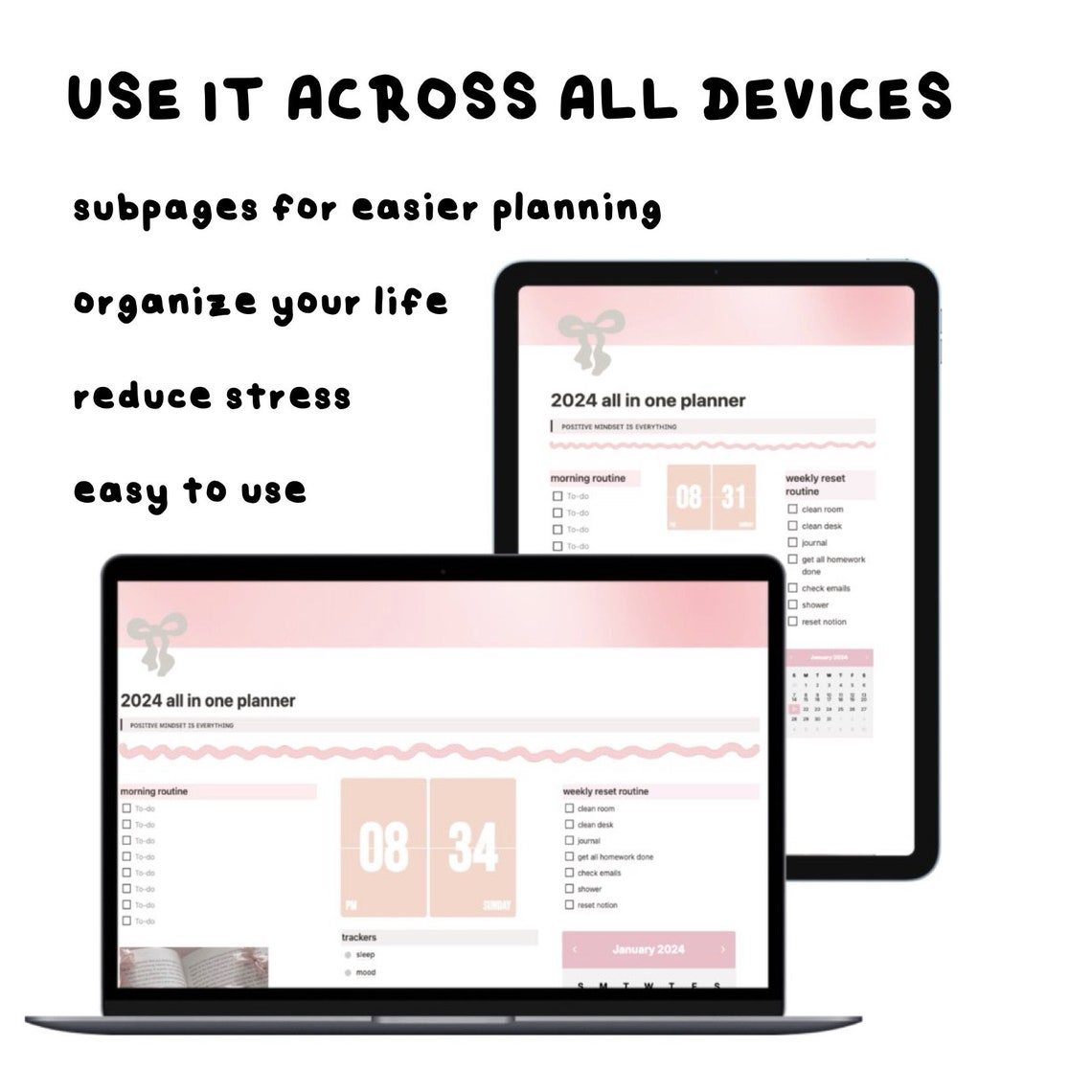 Coquette Notion Template All in One, Pink, Girly, Aesthetic, 2024, Cute ...