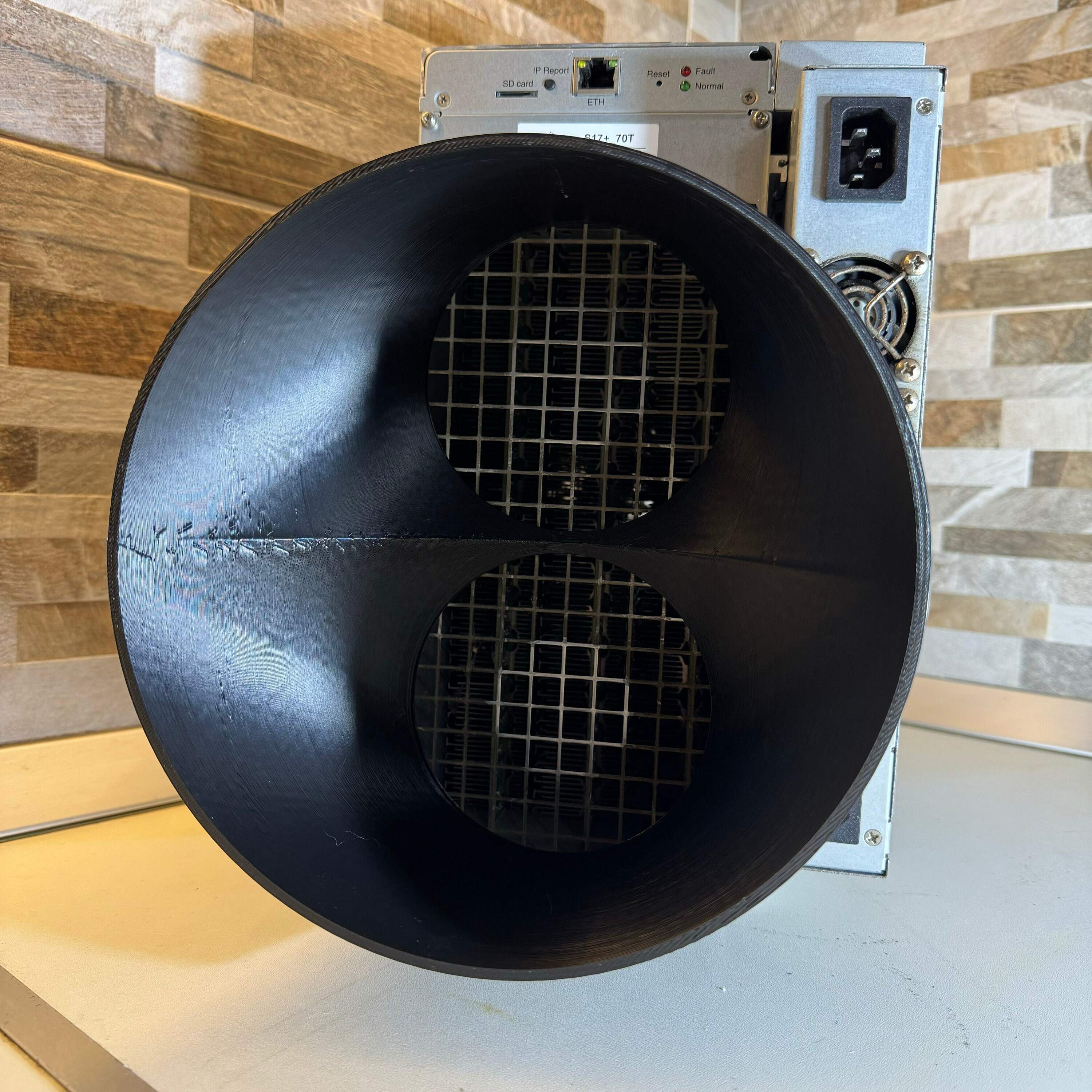 Antminer Shroud S21 / S19 / S17 8 Dual 120mm to 8 AC Infinity Fan ASIC ...