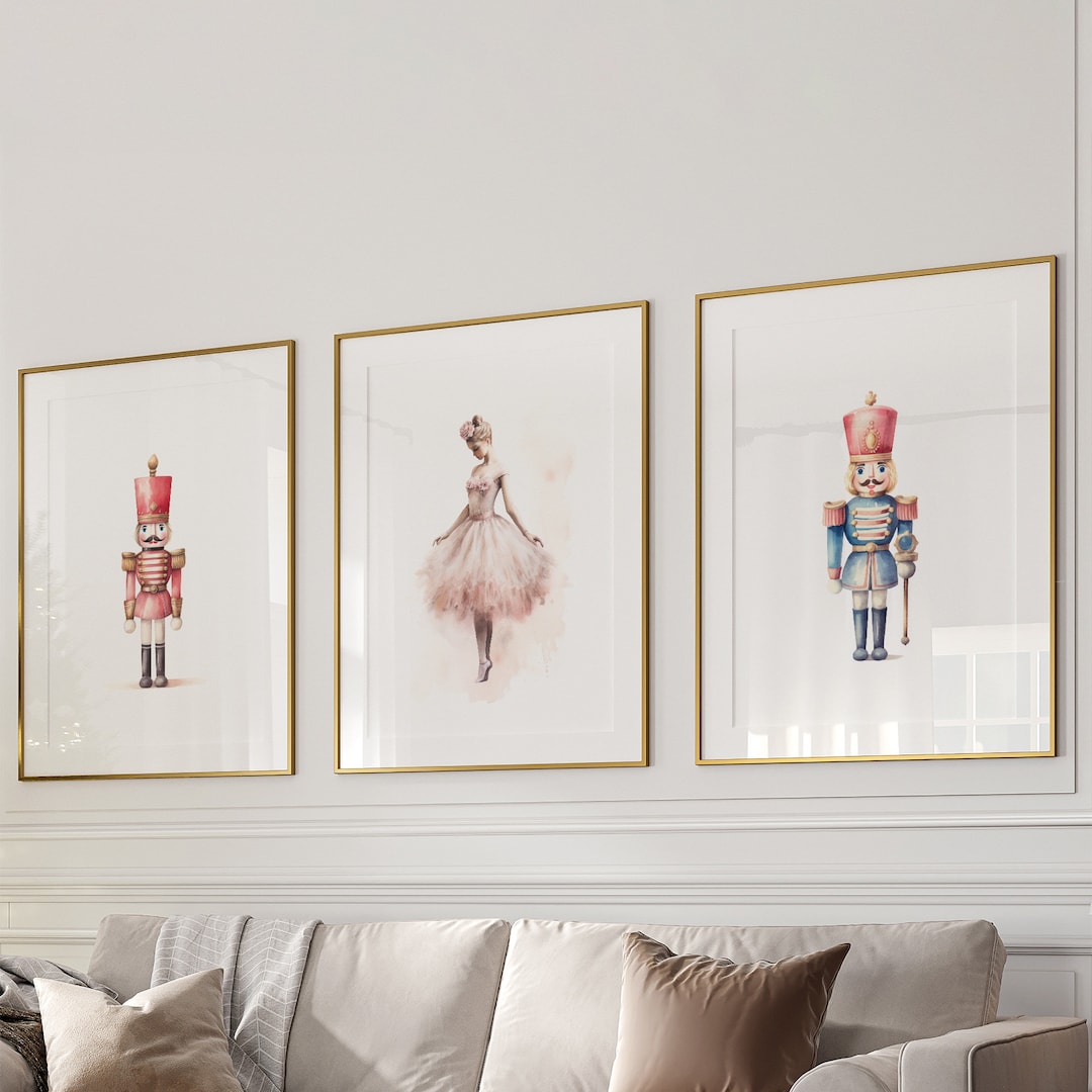 The Nutcracker, Set of 3 Wall Art to Decorate Your Home for Christmas ...