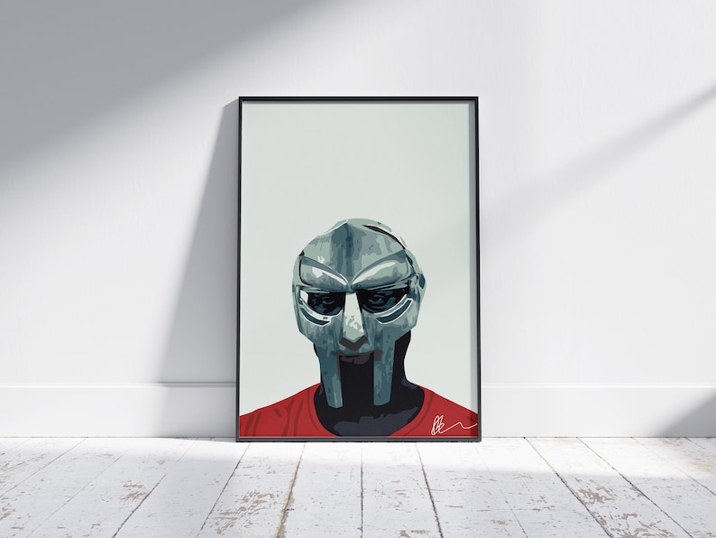 MF DOOM Iconic Mask Poster Hip-hop Music Tribute Wall Decor ...