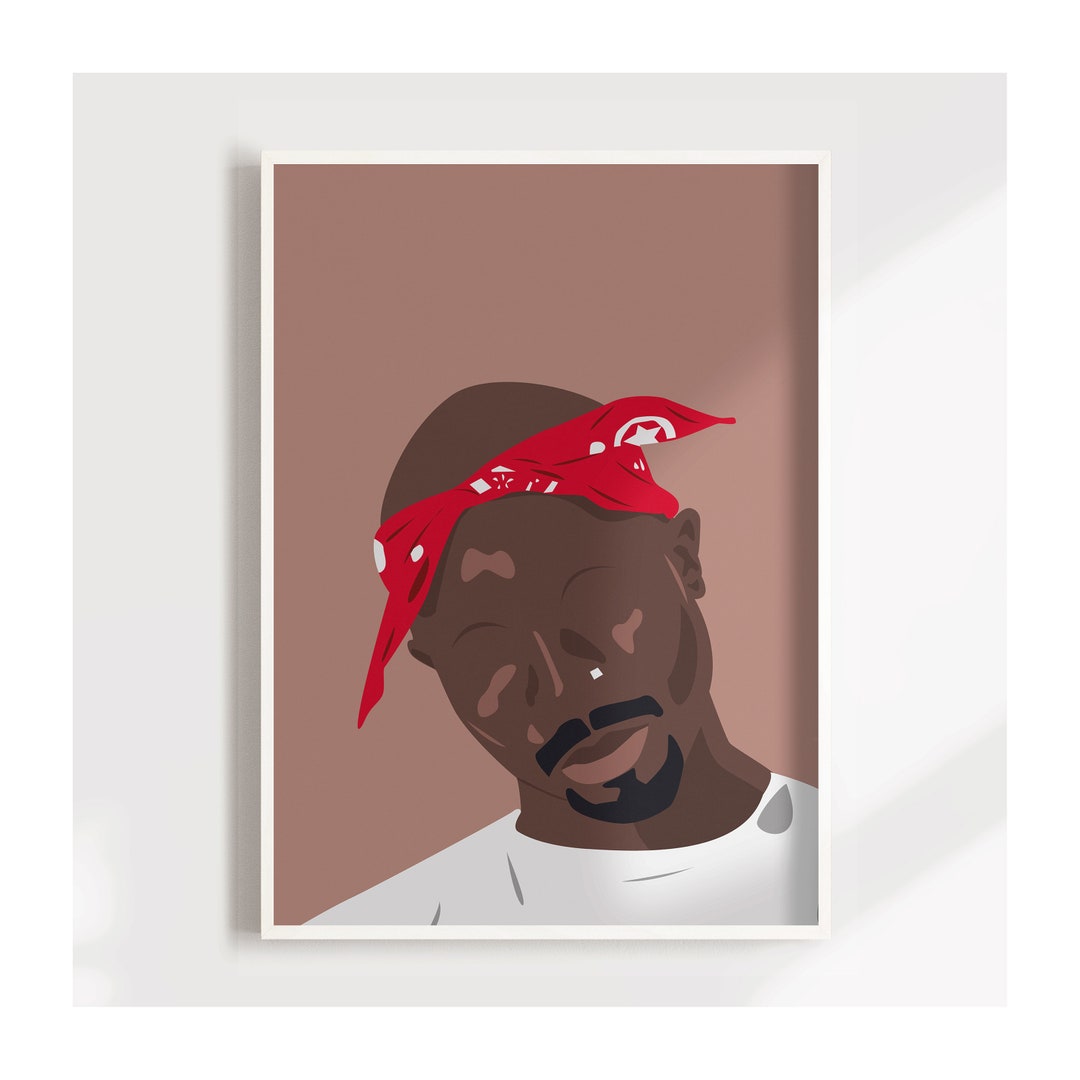 Tupac Shakur Iconic Portrait Poster Hip-hop Legend Wall - Etsy