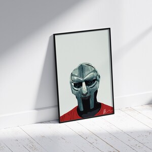 MF DOOM Iconic Mask Poster Hip-hop Music Tribute Wall Decor ...