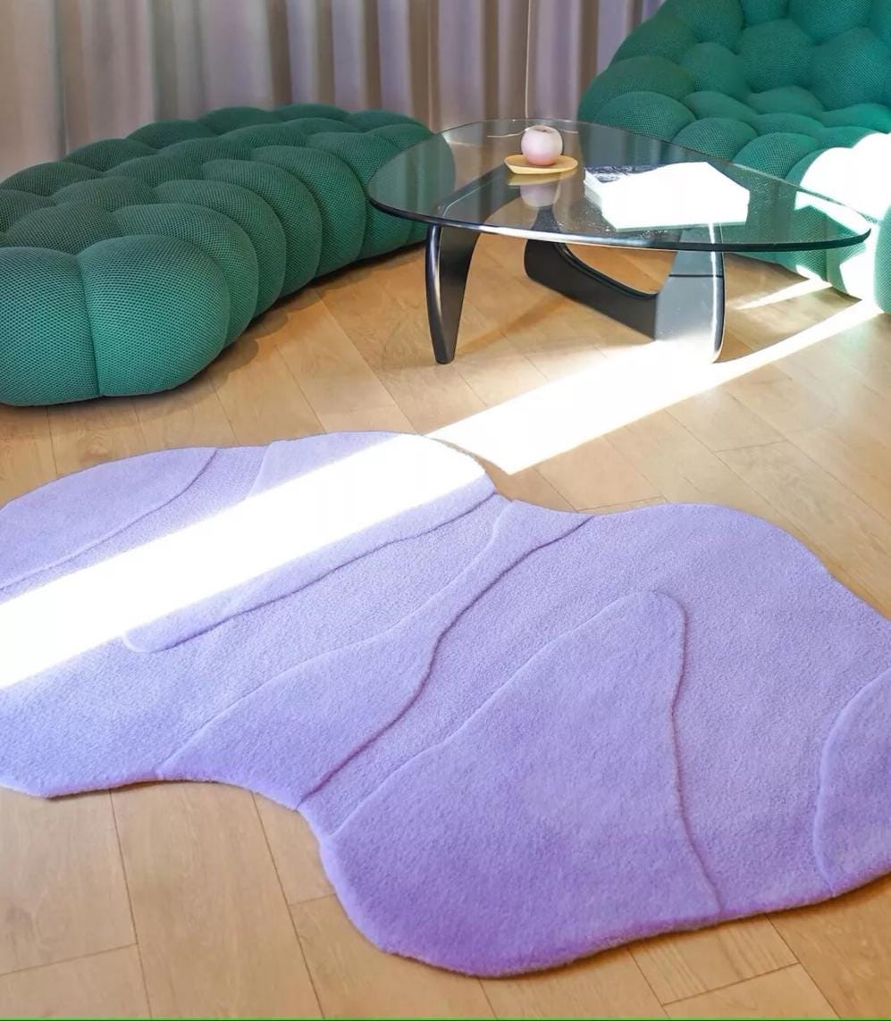 Irregular Shaped Rugs, 100% Newzealand Wool Rugs for Living Room ...