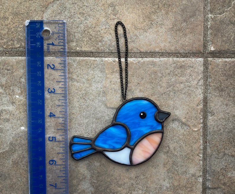 Bluebird Stained Glass Suncatcher - Etsy