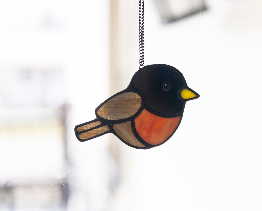 Robin Stained Glass Suncatcher - Etsy