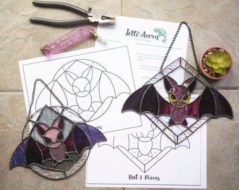 Bat Stained Glass Pattern - Etsy