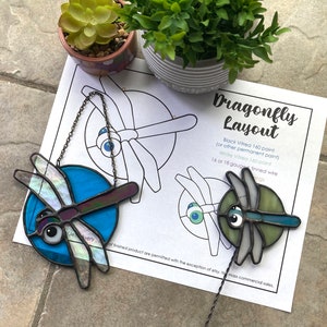 Pattern-dragonfly Suncatcher and Garden Stake - Etsy