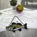 Pattern- Walleye Fish Stained Glass Suncatcher - Etsy