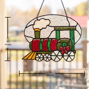 Stained Glass Christmas Train Suncatcher - Etsy