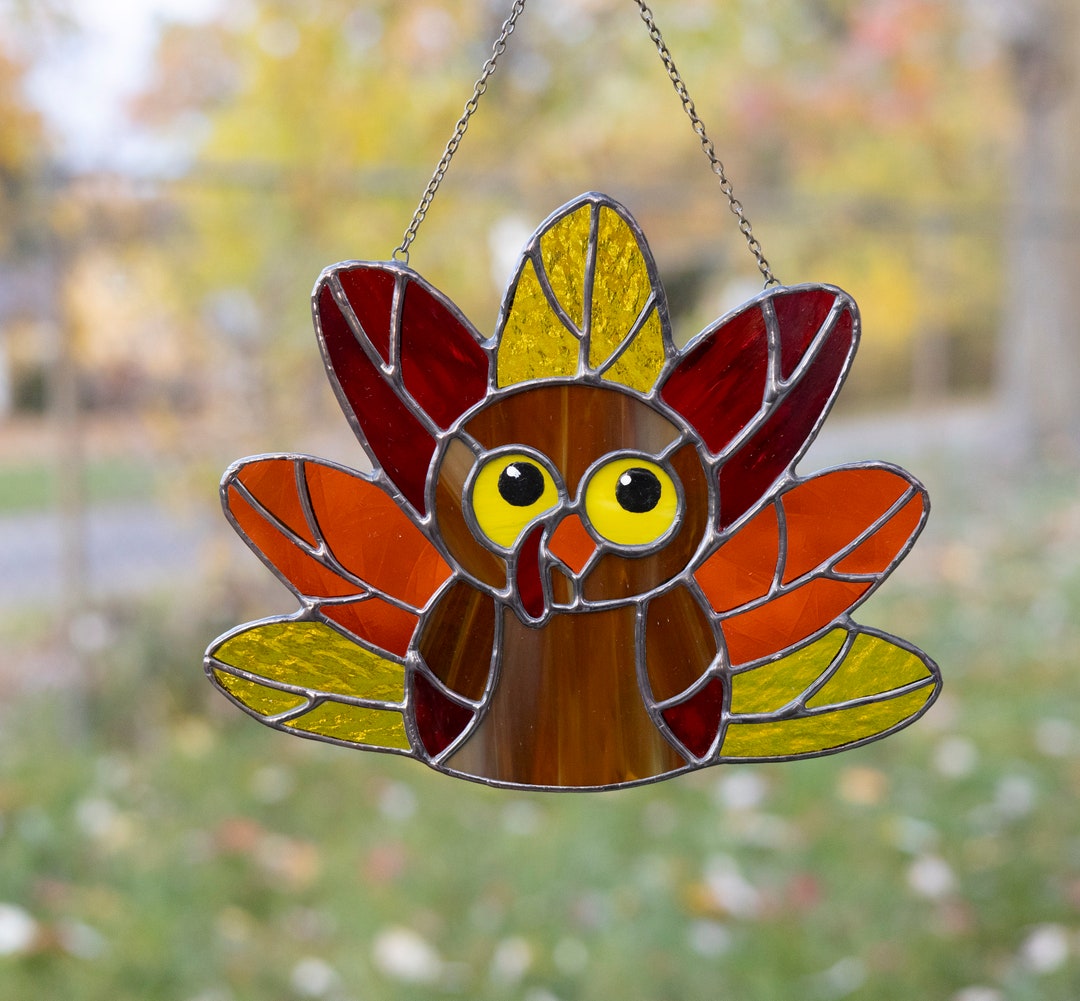 Turkey Stained Glass Suncatcher - Etsy