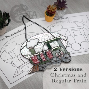 Pattern-stained Glass Christmas Train - Etsy