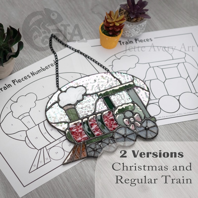 Train Pattern Stained Glass - Etsy