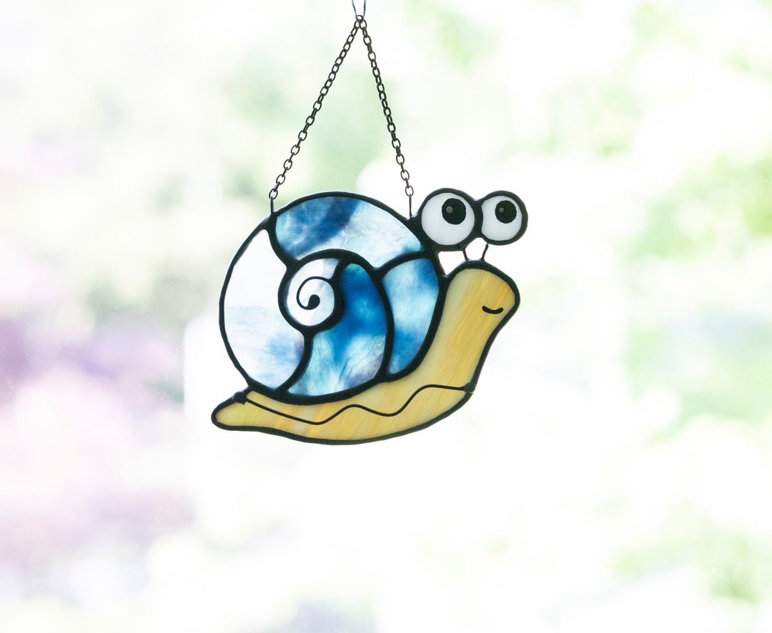 Snail Stained Glass Suncatcher - Etsy