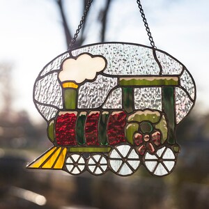 Stained Glass Christmas Train Suncatcher - Etsy