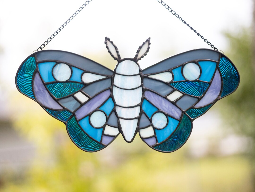 Stained Glass Moth Suncatcher - Etsy