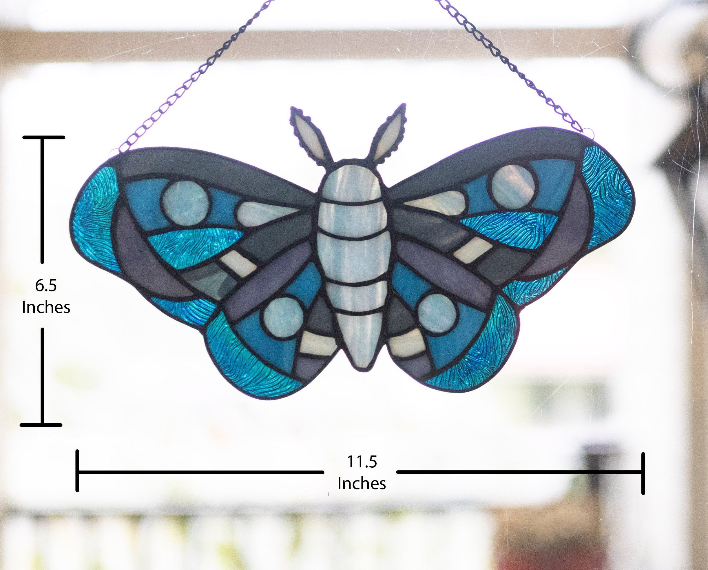 Stained Glass Moth Suncatcher - Etsy
