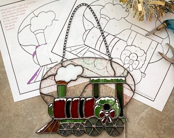 Stained Glass Steam Engine Locomotive Train - Etsy