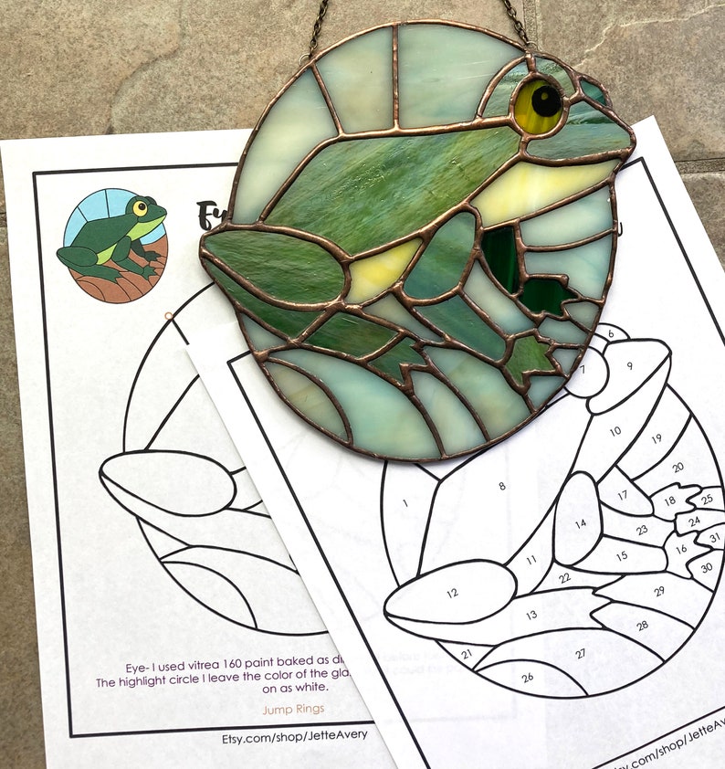 Pattern- Stained Glass Frog Suncatcher - Etsy