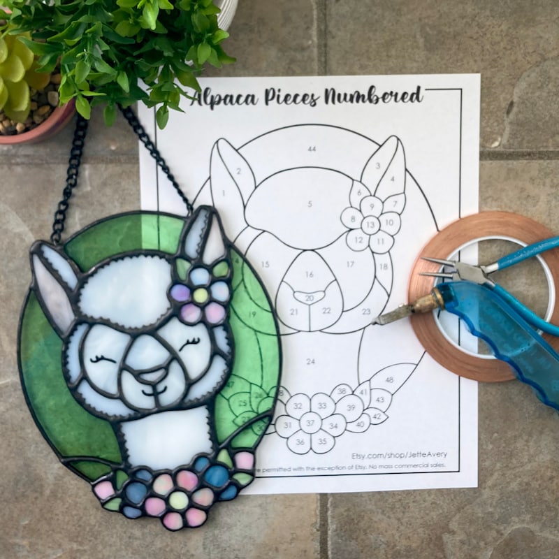 Alpaca Stained Glass - Etsy