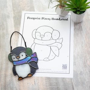 Pattern- Penguin Stained Glass Suncatcher - Etsy