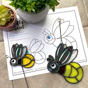 Pattern- Firefly Suncatcher and Garden Stake - Etsy