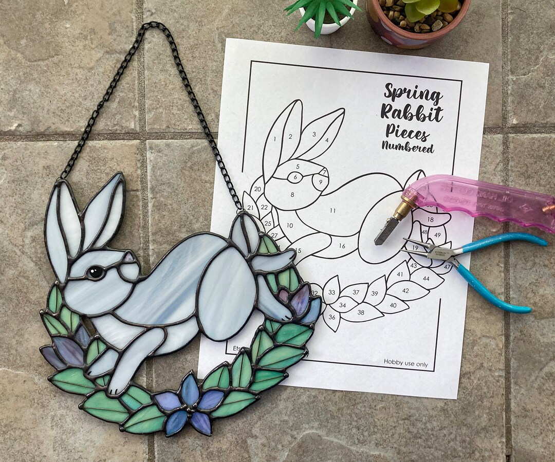 Pattern- Spring Rabbit Suncatcher - Etsy