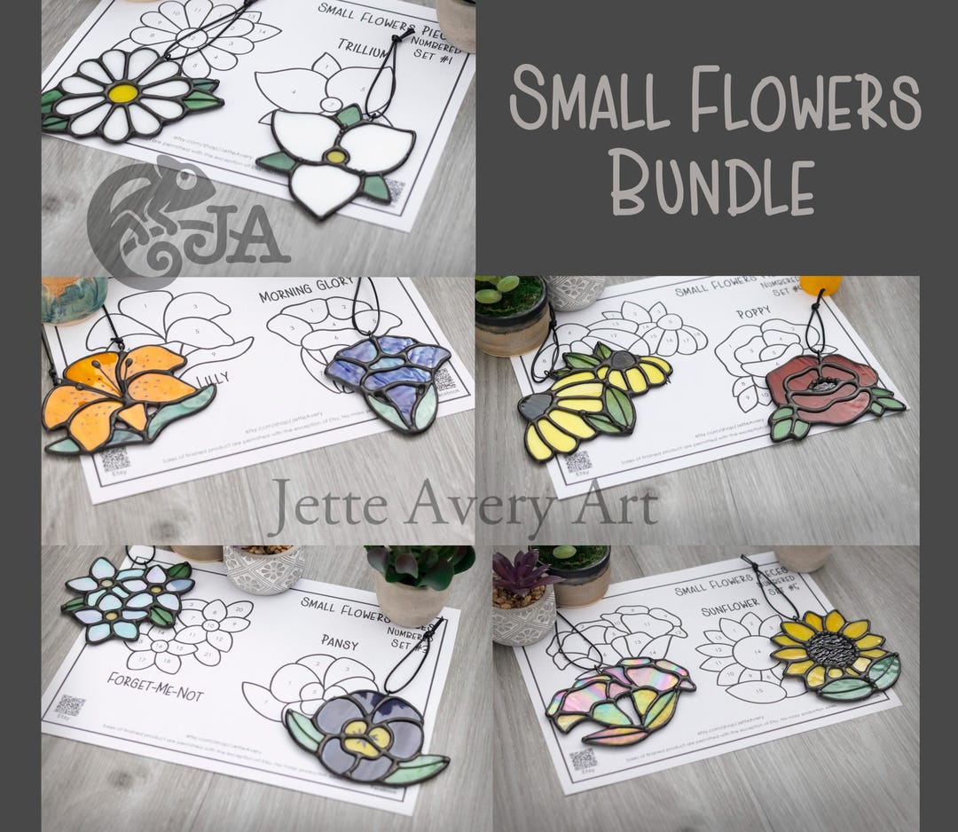 Pattern- Small Flowers Bundle Sets 1-5 (10 Flowers) - Etsy