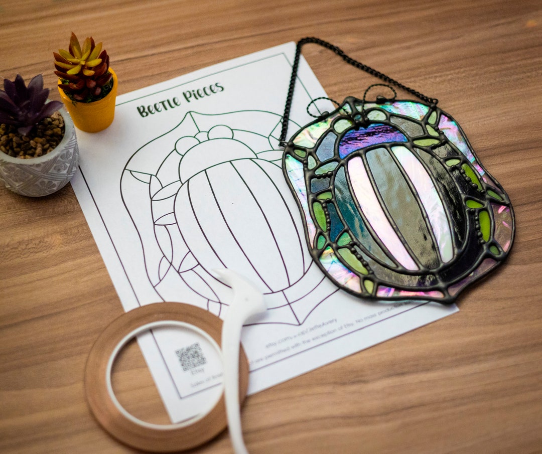 Pattern- Stained Glass Beetle Suncatcher - Etsy