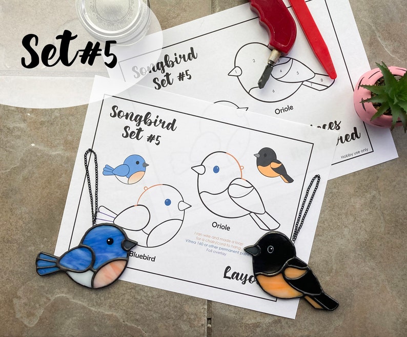 Pattern- Songbirds Set #5- Bluebird and Oriole - Etsy
