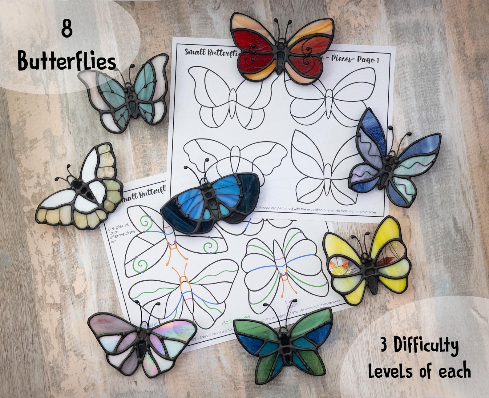 Pattern- Small Butterflies Pack - Etsy
