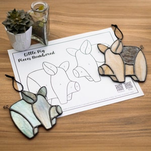 Pattern- Little Pig Stained Glass Suncatcher - Etsy