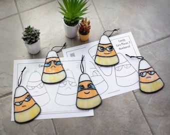 Candy Corn | Halloween and Fall | Stained Glass Pattern | PDF Printable ...